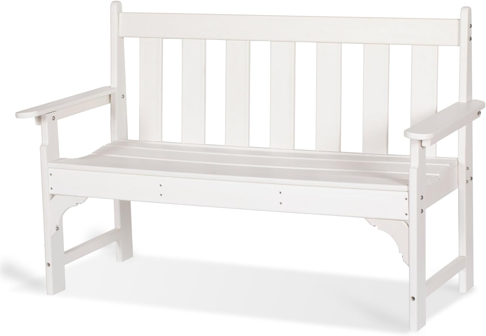 Amazon.com : POLYWOOD Vineyard 48-Inch Bench, Green : Outdoor Benches ...