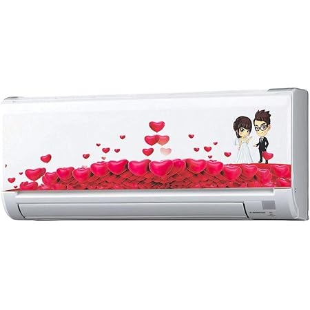 Techgifti™ Heart Couple AC Sticker, Split Ac Stickers,Wall Sticker,Air ...