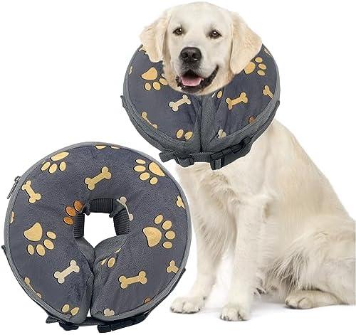 Amazon.com : VCEPJH Soft Inflatable Dog Cone Collar Adjustable Dog ...