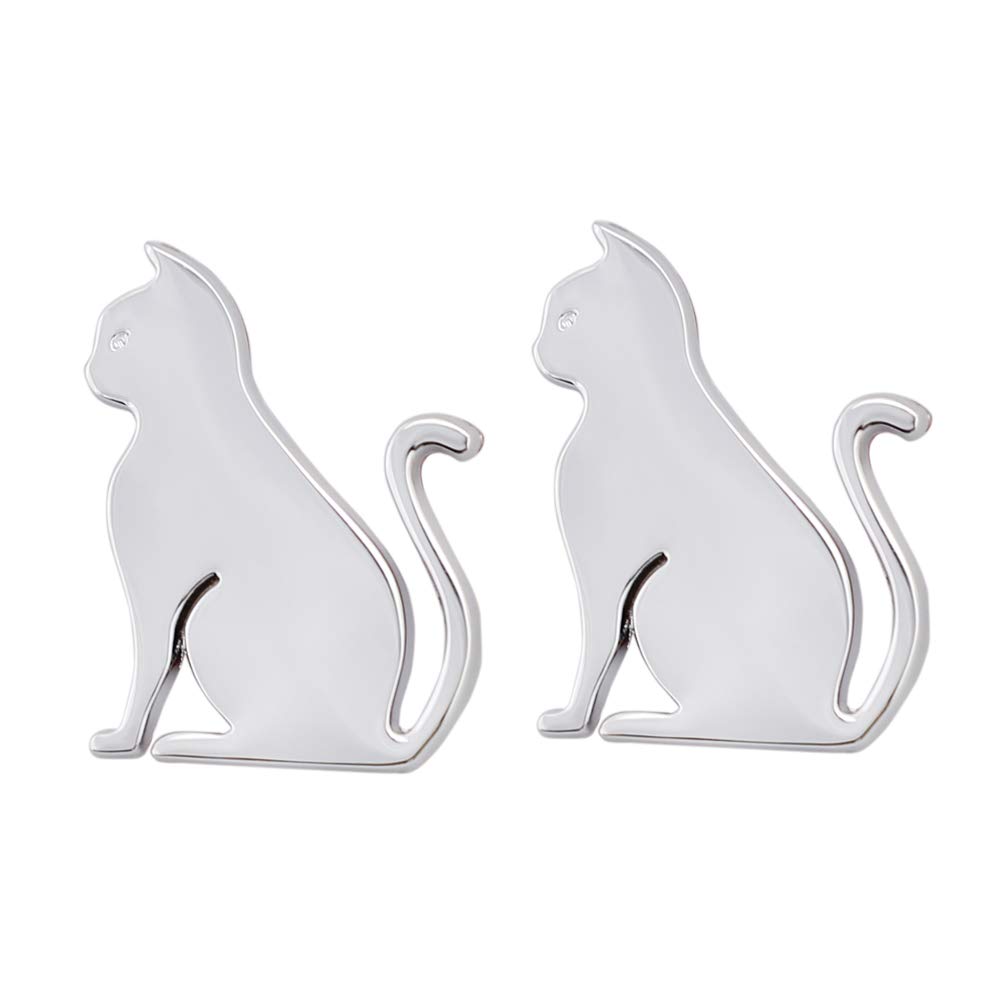 Amazon.com: 2PCS 3D Cat Metal Auto Emblem Trunk Hood Fender Door Animal ...