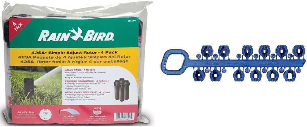Amazon.com : Rain Bird 42SA+ 4-Pack Gear Drive Rotors with Nozzle Pack ...