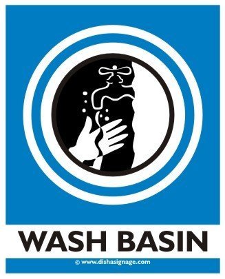 Wash Basin Sign Board : Amazon.in: Industrial & Scientific