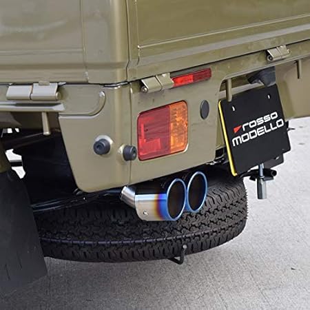 Amazon | ロッソモデロ マフラーカッター 【MARVELOUS T2】 ダイハツ ハイゼット ジャンボ E500P E510P ダブル ...