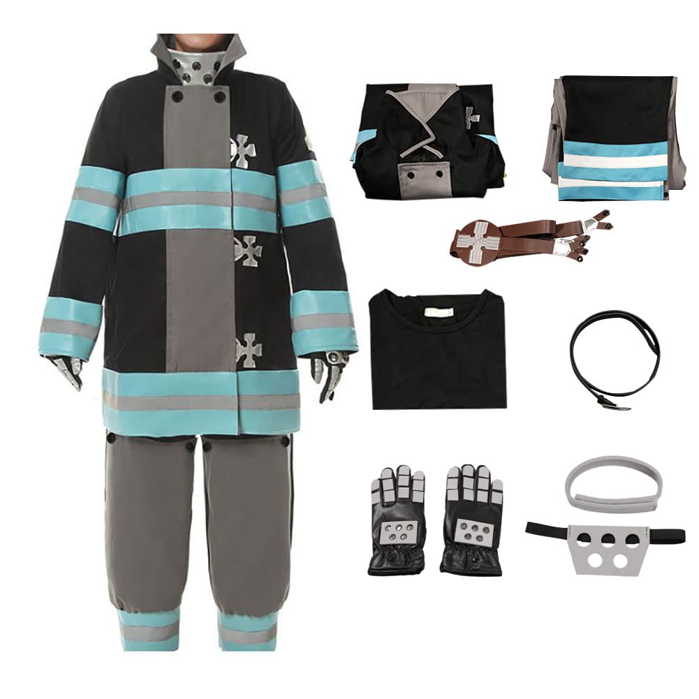 Buy Okazaki Fire Force Shinra Kusakabe Cosplay Costume Jumpsuits ...