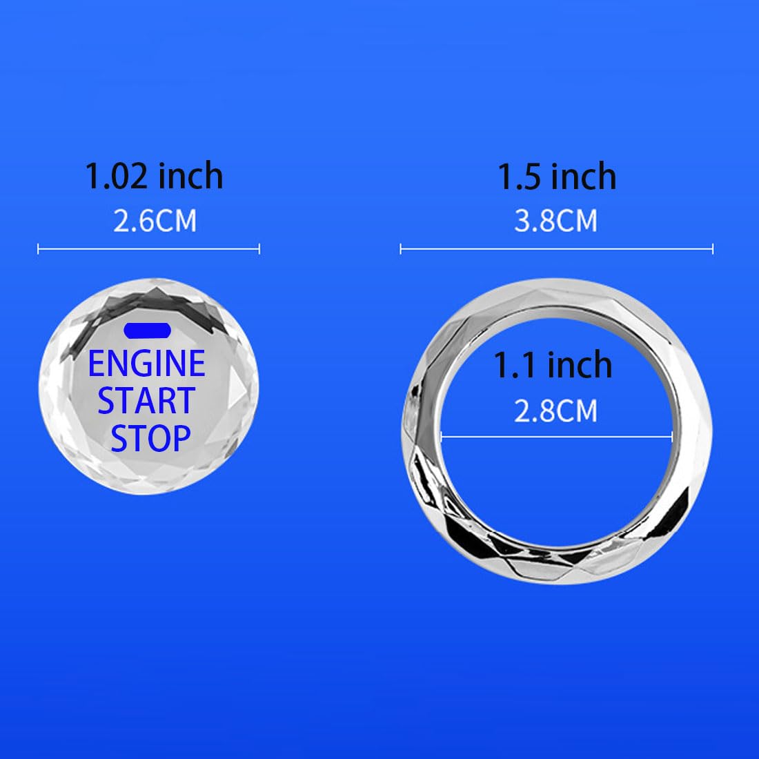 Snapklik.com : Car Engine Ignition Start/Stop Button Cover,Car Ignition ...
