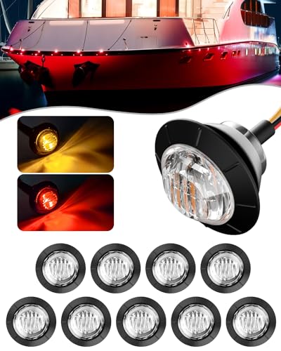 Snapklik.com : BJZ Marine Boat LED Lights Dual Colour Amber To Red ...