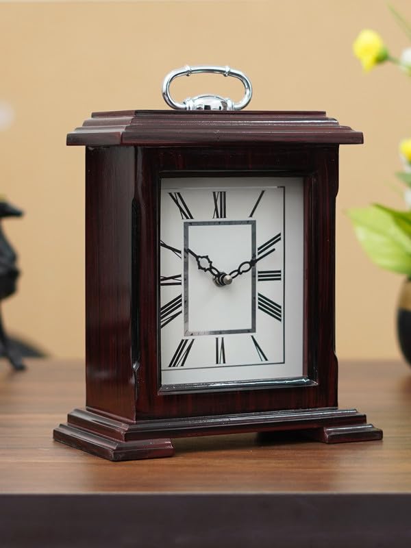 CHRONIKLE Beautiful Rosewood Color Wooden Roman Numbers Rectangular ...