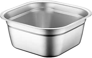 rockible Stainless Steel Square Basin Mixing Bowl, Washing Basin ...