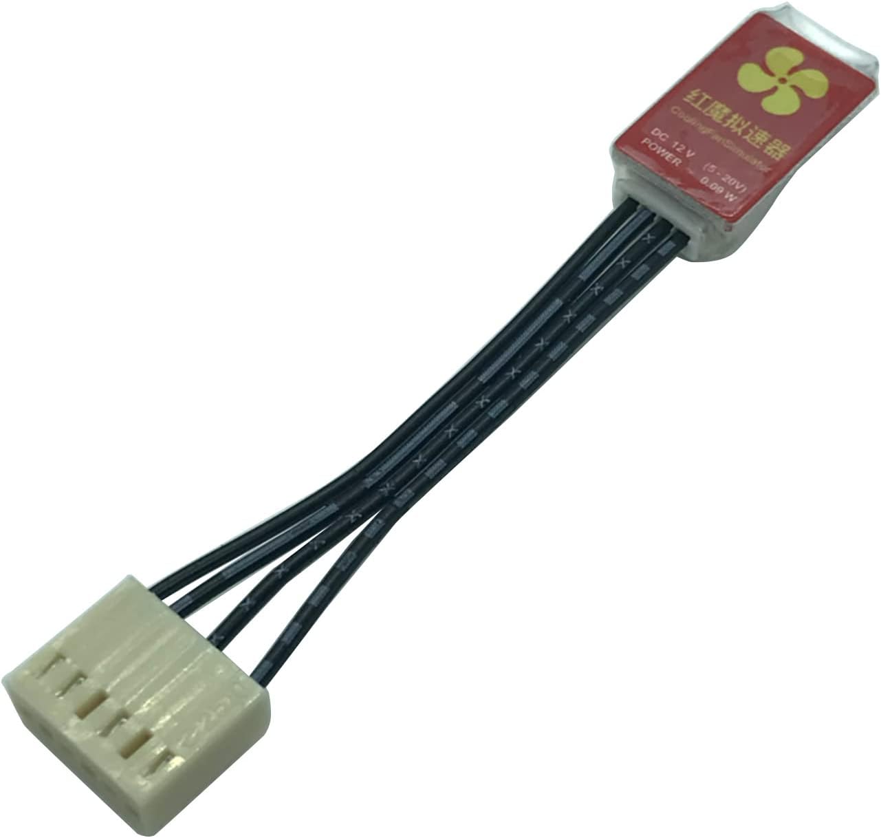 Amazon.com: Yuly 1PC 6-Pin Plug RED Devil Fan Simulators Fan Speed ...