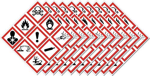 Set Of 10 Sheets Osha Compliant Ghs Batch Pictogram Kit | Desertcart INDIA