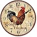Amazon.com: Telisha Retro Design Large Clock Rooster Chicken Cafe Home ...