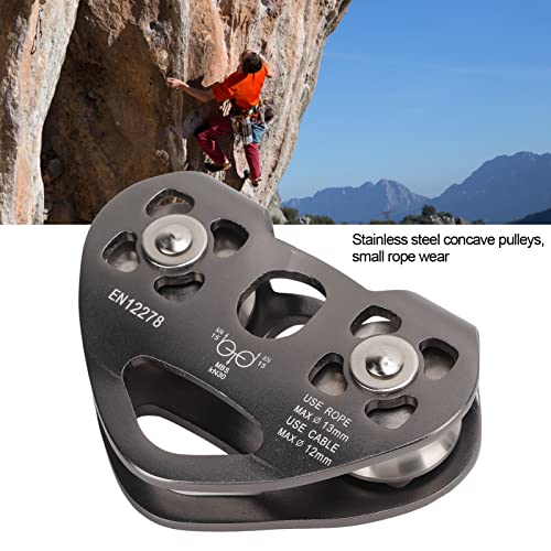 Zipline Pulley, Aviation Aluminum Portable Dual Bearing Pulley for ...