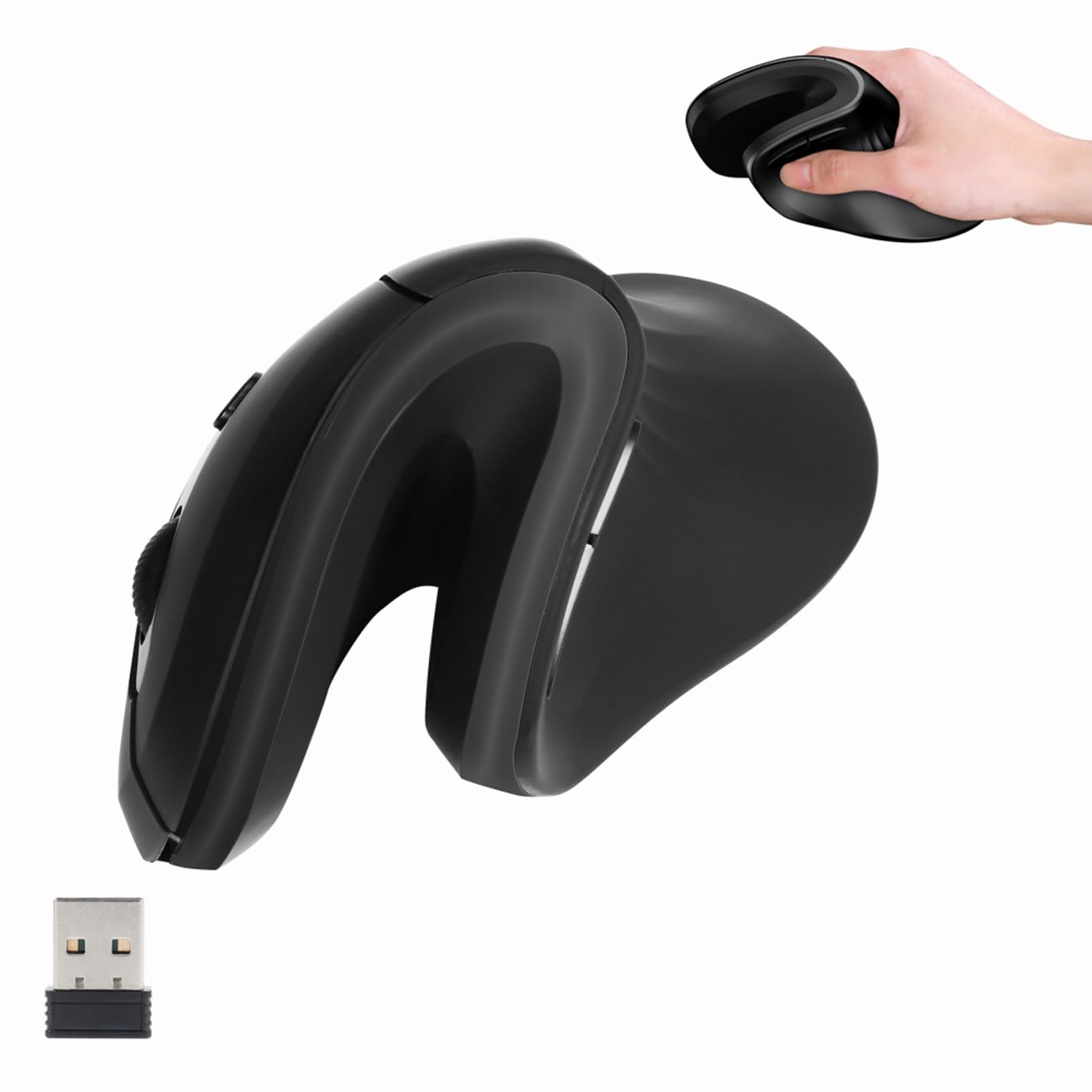 Amazon.com: Sunffice Wireless Vertical Mouse, Ergonomic Vertical ...