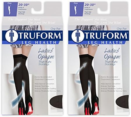Amazon.com: Truform Compression 20-30 mmHg Thigh High Open Toe ...