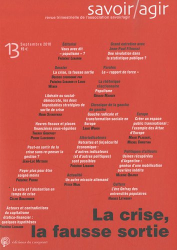 Amazon.com: Revue Savoir/Agir n° 13: 9782914968751: Collectif: Books