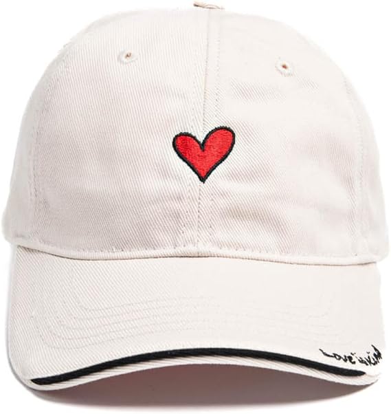 Heart Embroidery Baseball Hat – Adjustable Cap with 'Love is Kind ...