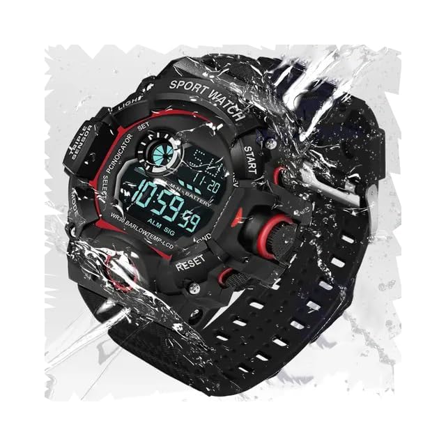 SELLORIA Silicone Digital Watch - Shockproof, Multi-Functional ...