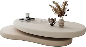 Amazon.com: Irregular Modern Cream Style Design Center Coffee Table for ...