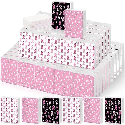 Amazon.com: Qeeenar 120 Pack Breast Cancer Pocket Tissue Bulk 3 Ply ...