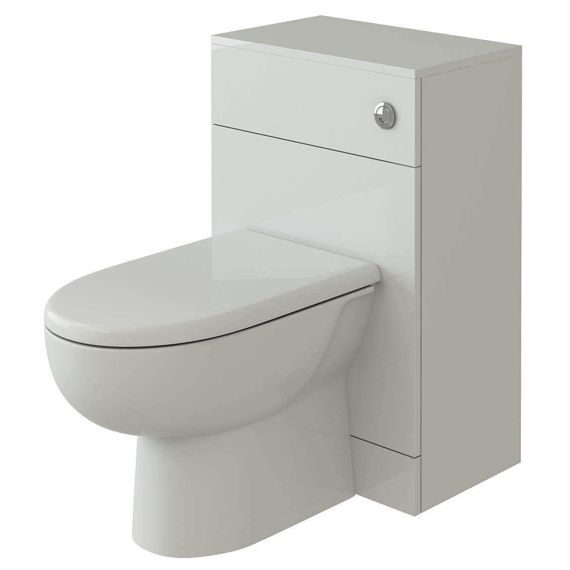 Buy VeeBathLinx 500x300 WC and Back to Wall Toilet, Ceramic D Shape ...