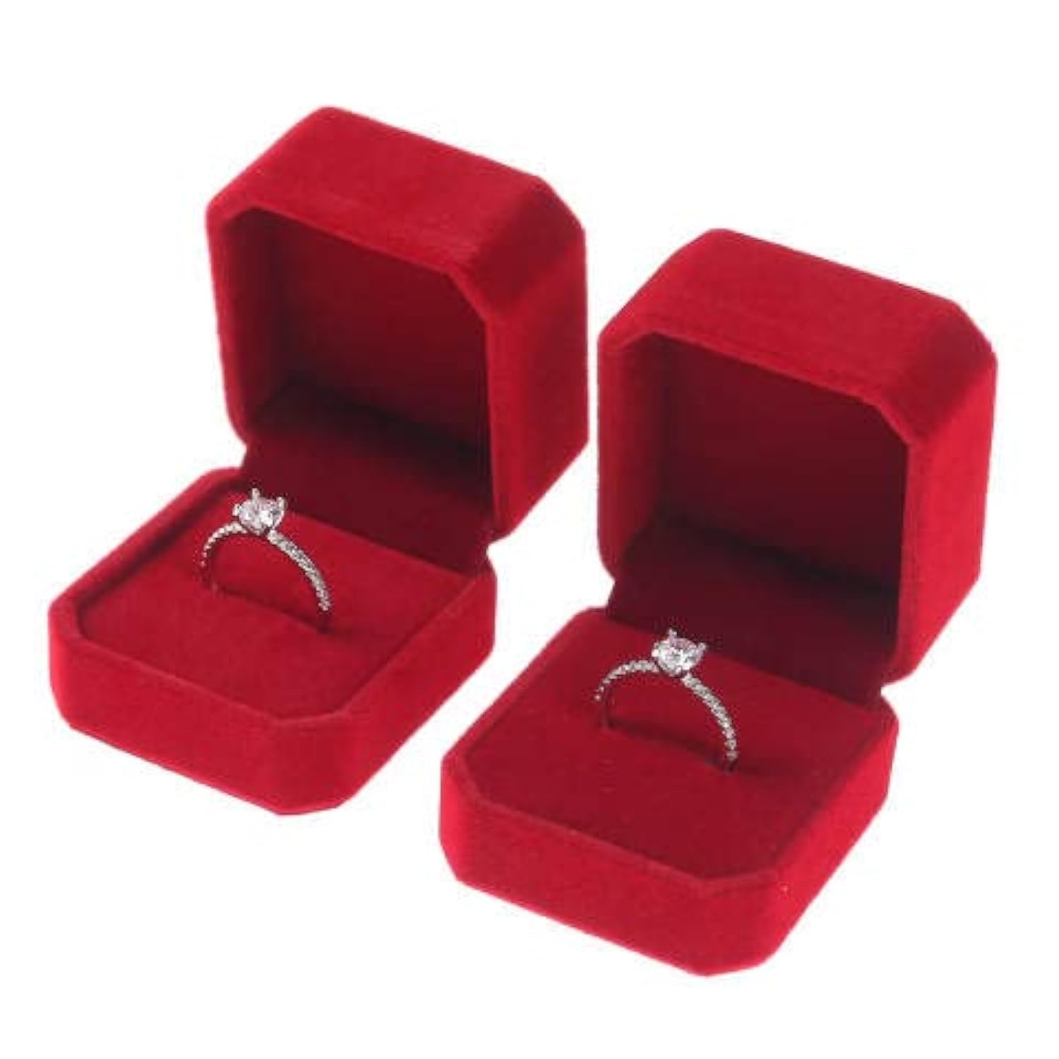 Amazon.com: RJ Displays Ring Box for Wedding Valentine Ceremony – 2 ...