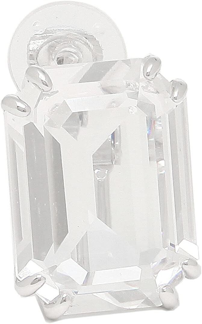 Amazon | [スワロフスキー]イヤリング アクセサリー メスメラ オクタゴンカット クリスタル クリップ シングル 片耳 ホワイト ...