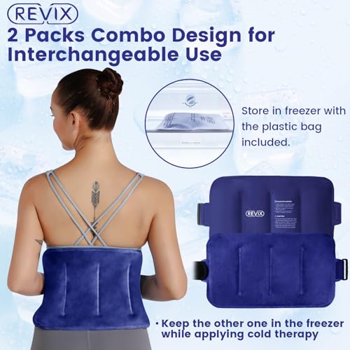Snapklik.com : REVIX Ice Pack For Back Pain Relief, Reusable Gel Cold ...