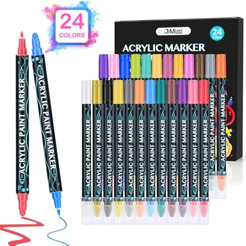Colorful Art Co. Acrylic Paint Pens – 12 Pack of Permanent, Waterproof ...