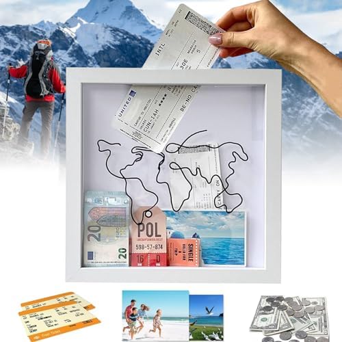 Amazon.com - Adventure Archive Box, Travel Shadow Box with Slot, 8 inch ...