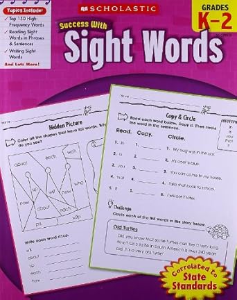 Scholastic Success with Sight Words Workbook: Baicker, Karen ...