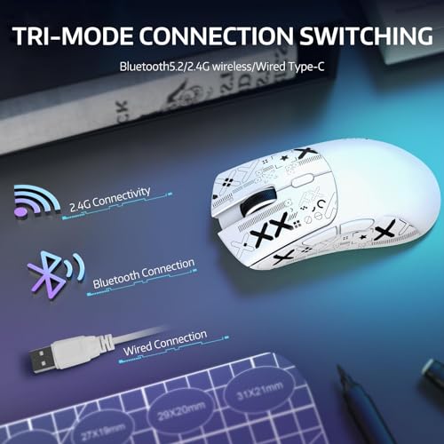 ATTACK SHARK R1 Lightweight Wireless Gaming Mouse with Non-Slip Mouse ...