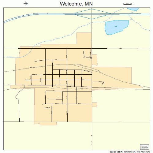 Amazon.com: Large Street & Road Map of Welcome, Minnesota MN - Printed ...
