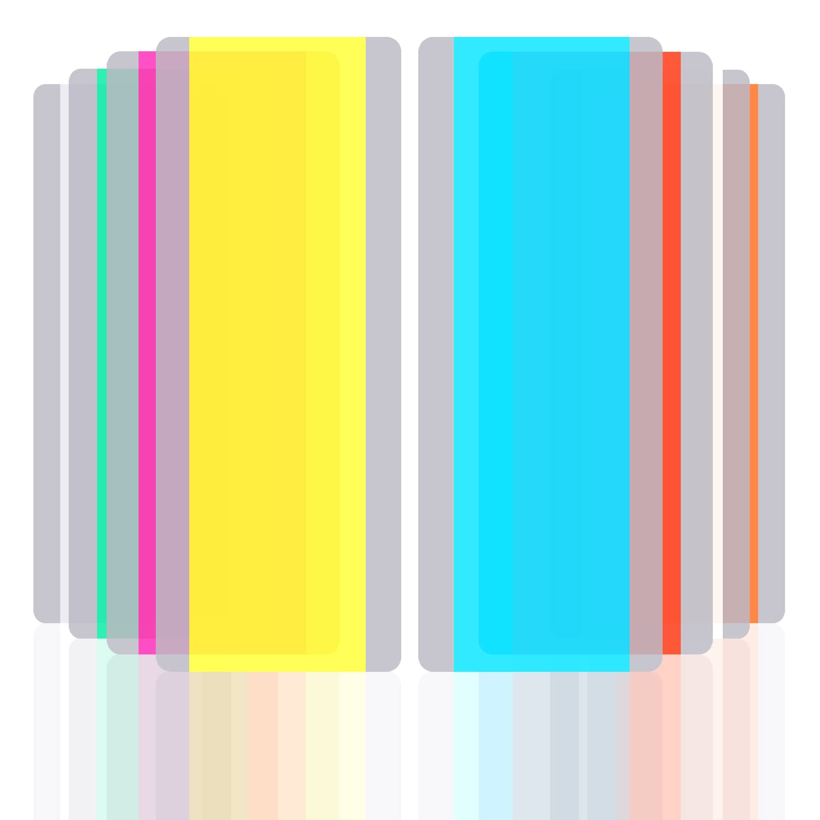 Buy 8 Pcs Reading Color Rulers Highlight Reading Guided Strips Colored ...