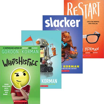 Gordon Korman Collection - Whatshisface - Slacker - Restart - Ungifted ...