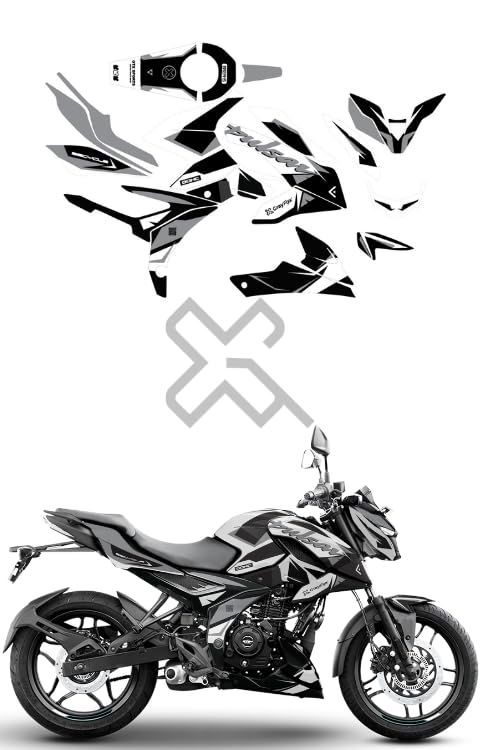 Grayfixx Black & White Edition Full Body Sticker For Pulsar N160/250 ...