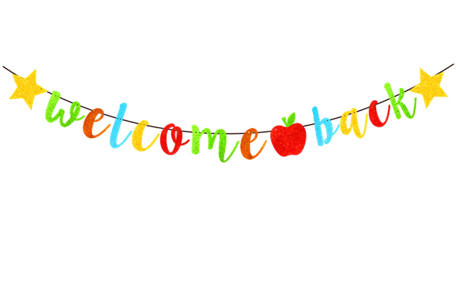 Buy bng-bng Welcome Back Bunting Banner Colorful Back to School Welcome ...