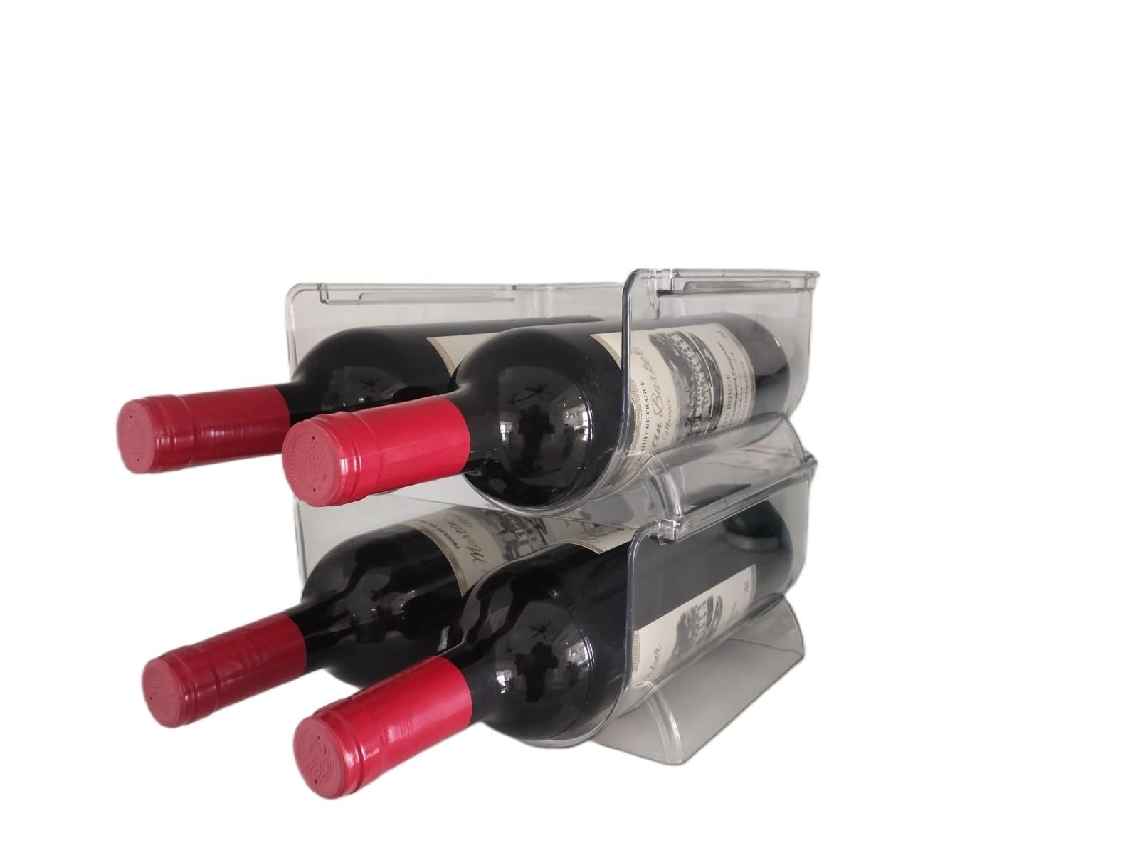 Snapklik.com : Modular Wine Rack Stackable 4-Bottle Plastic Wine ...