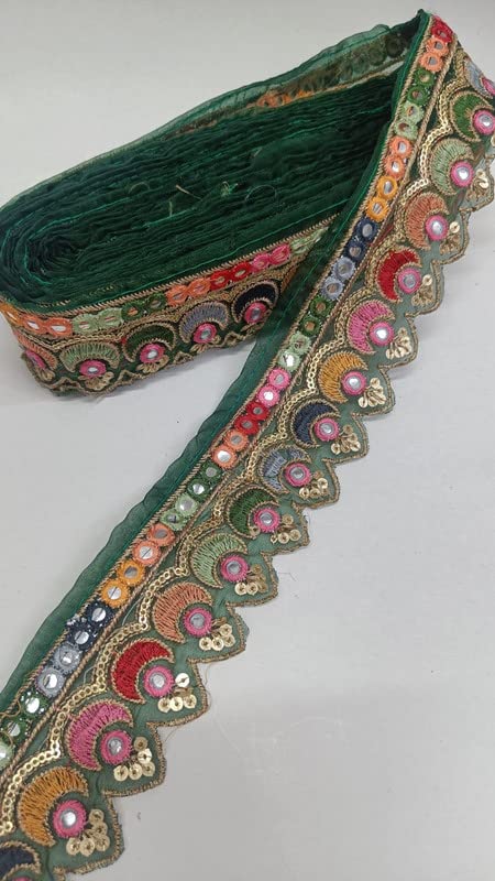 Deeps Creation 9 Meter Cutwork Mirror Design Lace Border, Mirror Lace ...