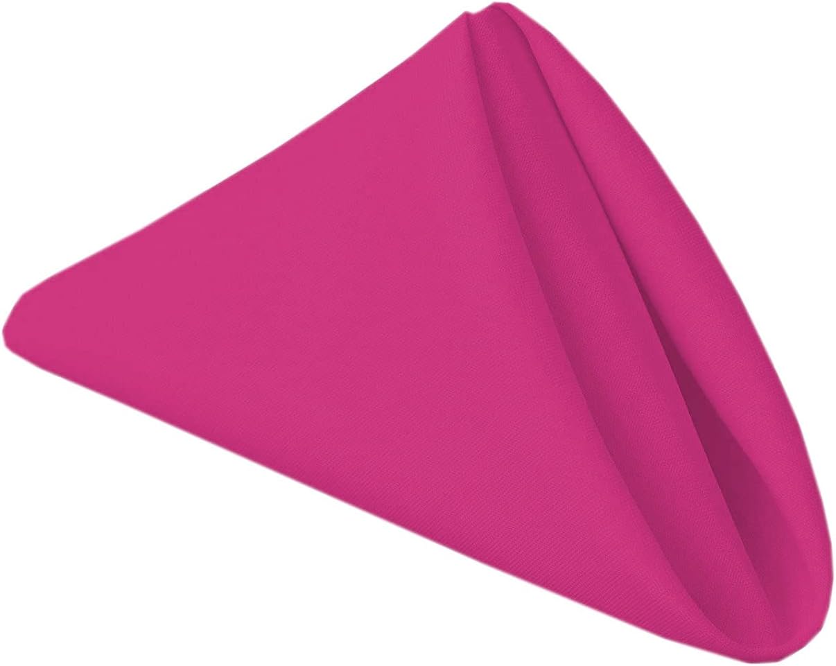 Amazon.com: VACVELT 100 Pack Hot Pink Satin Napkins 17x17 Inch Wedding ...