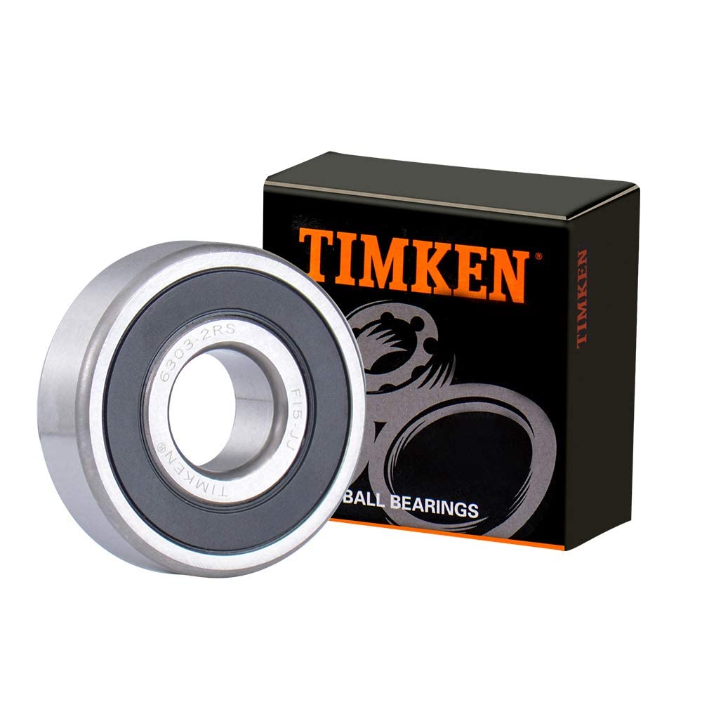 2PACK TIMKEN 6303-2RS Double Rubber Seal Bearings 17x47x14mm, Pre ...