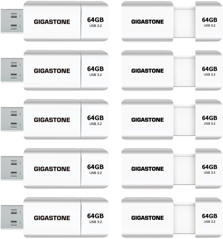 Amazon.com: GIGASTONE 64GB Flash Drive (10 Pack) Z60 USB 3.2 Gen 1 ...