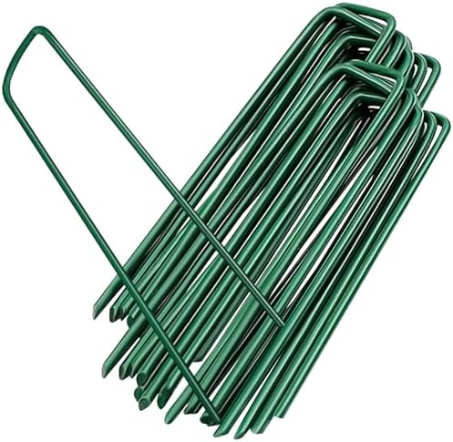 Amazon.com : Landscape Staples, Galvanized Garden Stakes, U-Shaped ...