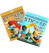 Amazon.com: 3PCS Sticker Paint Number Books for Kids Ages 4-8,Vehicles ...