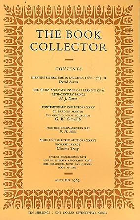 The Book Collector Volume 12 No. 3, Autumn 1963: Hayward, John; editor ...