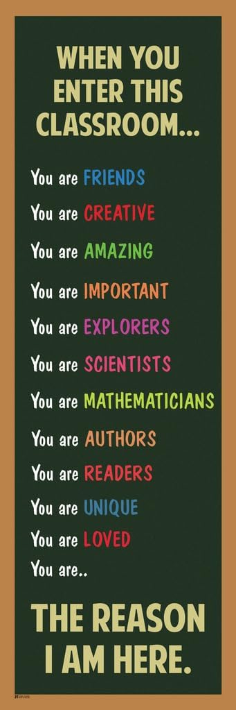 Amazon.com: When You Enter This Classroom Poster For Affirmation ...