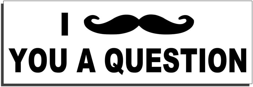 Amazon.com - I mustache you a question 1-9" x 3"