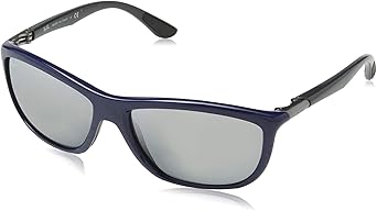 Amazon.com: Ray-Ban Men's RB8351 Square Sunglasses, Black/Grey Mirror ...