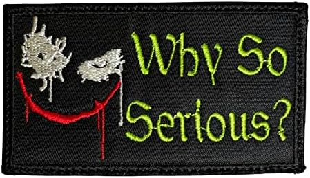 Amazon.com: Why So Serious? Joker Quotev - 2x3 Patch with Velcro - Black w/Red : Clothing, Shoes ...
