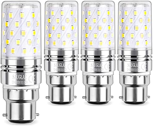 SAUGLAE LED Corn Bulbs, B22 Bayonet Cap, 12W, 1450Lm, 6000K Daylight ...