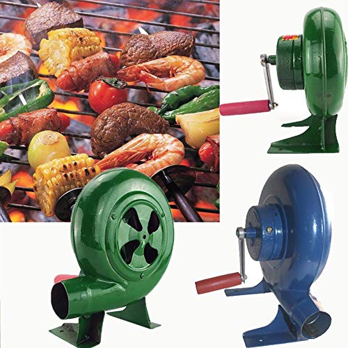 BBQ Fan Top Manual Forge Blower Hand Crank Bellows Manual Outdoor ...